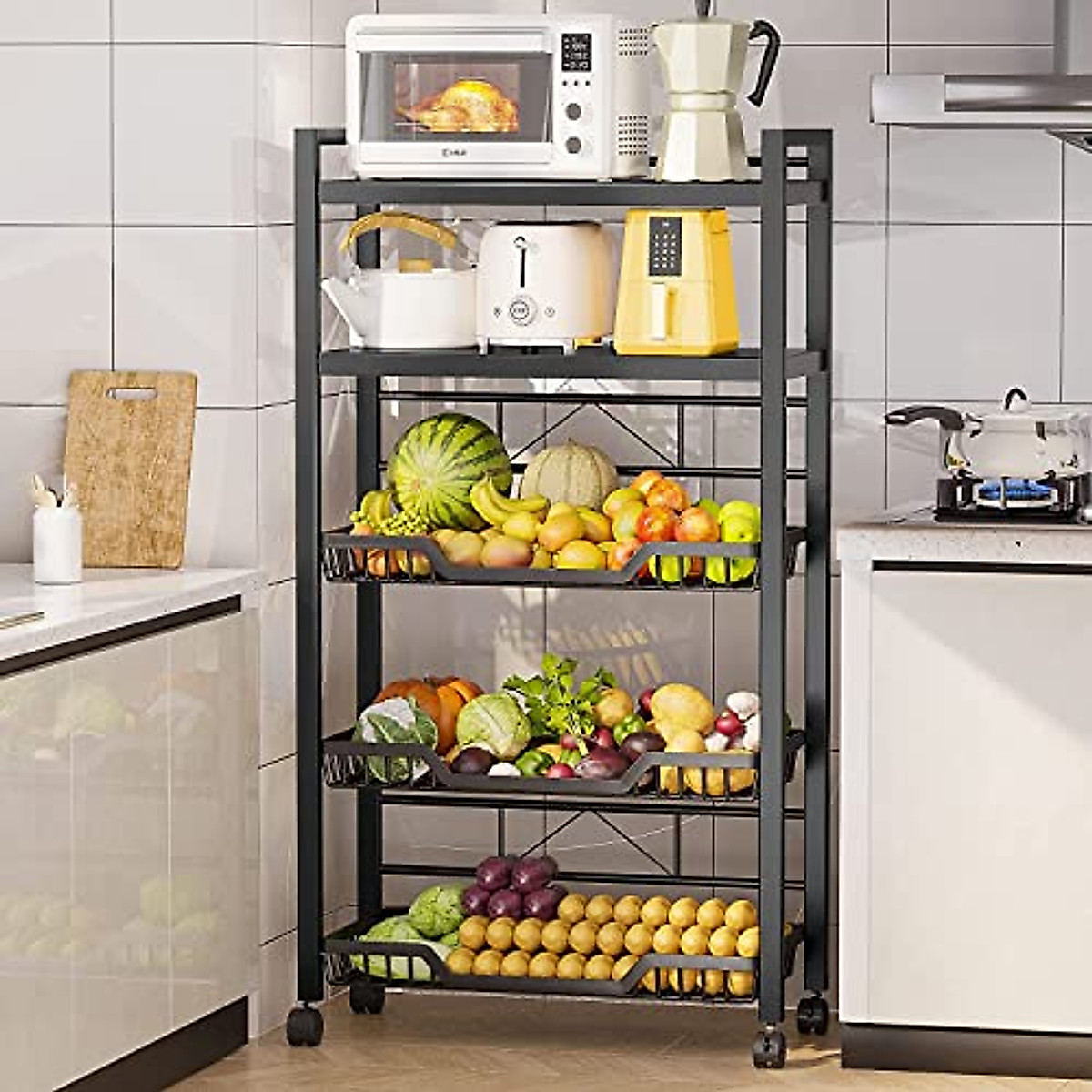 COVAODQ 5-Shelf Storage Shelf Wire Shelving Unit Metal Shelves Unit Storage