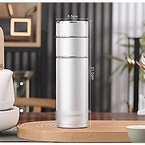 MMLLZEL Ceramic Liner Tea Thermos Bottle Separated Cup Smart Temperature Display Separates and Water