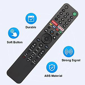 New RMF-TX500U RMFTX500U Voice Remote Control for Sony Smart TV KD55X9500G KD55X9000H KD65X9000H KD75X9500G KD85X9500G KD55X9500H Controller with Two Batteries