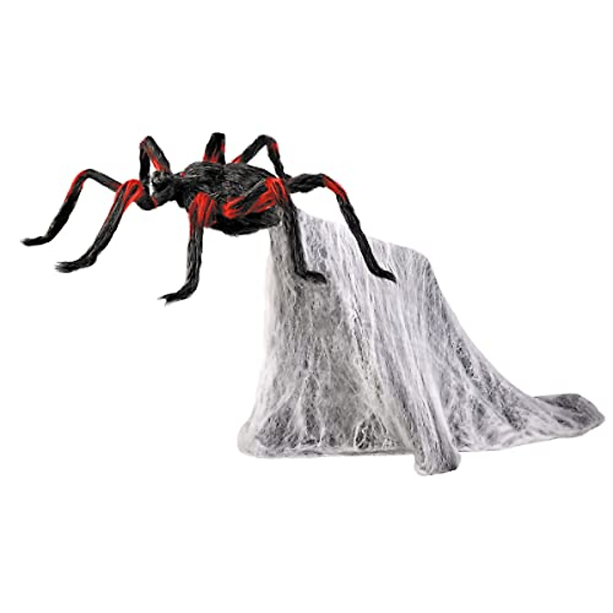 Spirit Halloween LED Red and Black Jumping Spider Animatronic | Halloween Décor | Horror Décor | 21 Inches | Moving Prop