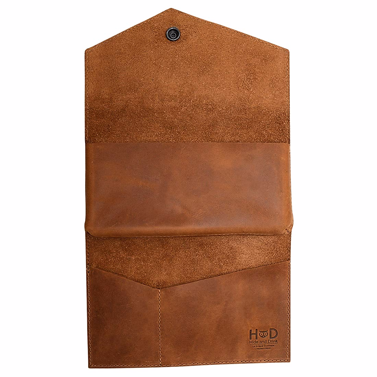 Hide & Drink, Cell Phone Wallet Handmade from Full Grain Leather (Sangria)