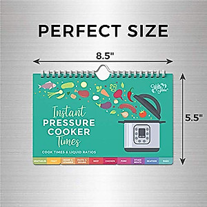 Willa Flare Electric Pressure Magnetic Cooker Cook Times Cheat Sheet (Large Font) - Reference Chart Compatible with Instant Pot and InstaPot + Perfect Hard-Boiled Egg Method, Cooking Tips and Tricks