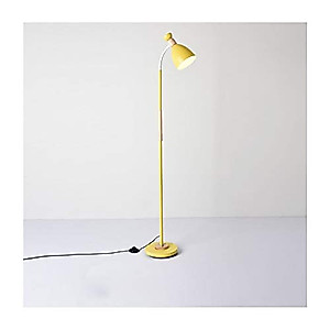 AVEO Floor lamp E27 Floor Lamp Nordic Simple Metal Lampshade Floor Light PC Wooden Base Vertical Floor Lamp for Bedroom Living Room Floor Light (Color : A)