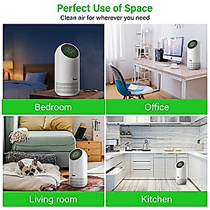 Air Purifier for Home Kitchen Office, H13 True HEPA Filter, 880ft² Coverage, 24dB Sleep Mode, Remove 99.99% Pet Odors, Dust, Pollen, Smoke, with Filter Reminder