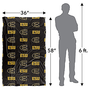 Emporia State University Hornets Blanket, 36"x58", Logo Pattern, Silky Touch Super Soft Throw