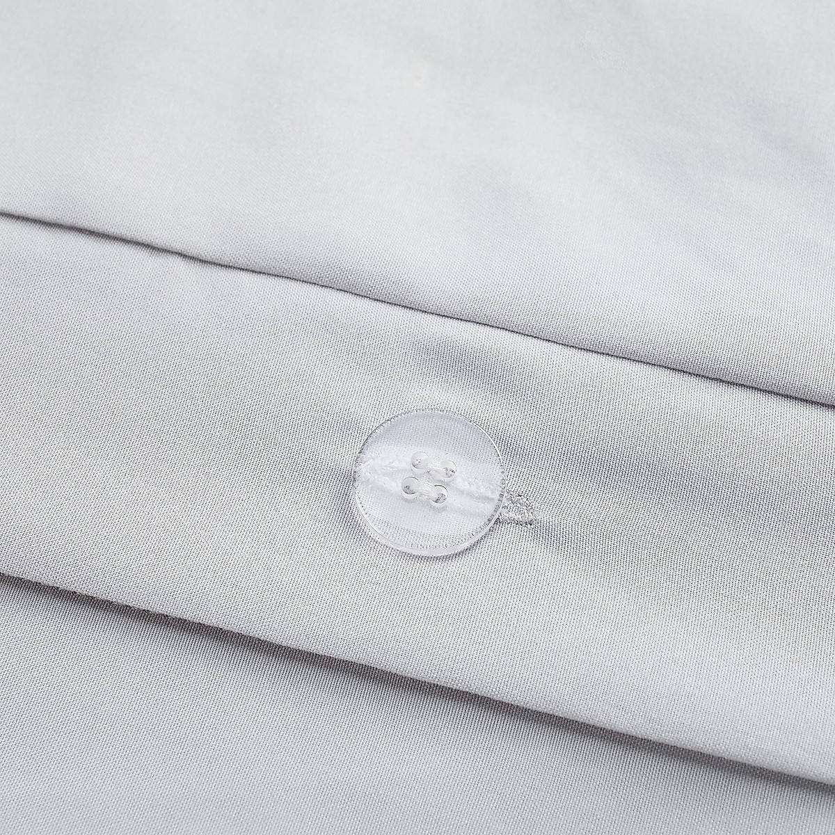 SERTA Simply Clean Ultra Soft 3 Piece Hypoallergenic Stain Resistant Pleated Duvet Cover Set, King, Grey