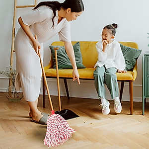 Zerodeko Wet Mop Replacement Heads Clean Mop Head Household Mop Head Mop Scrubbing Pad Fregonas De Limpieza para Pisos Floor Mop Heads Pen Mandrel Rope Mop Head Cloth Sponge Lip Gloss