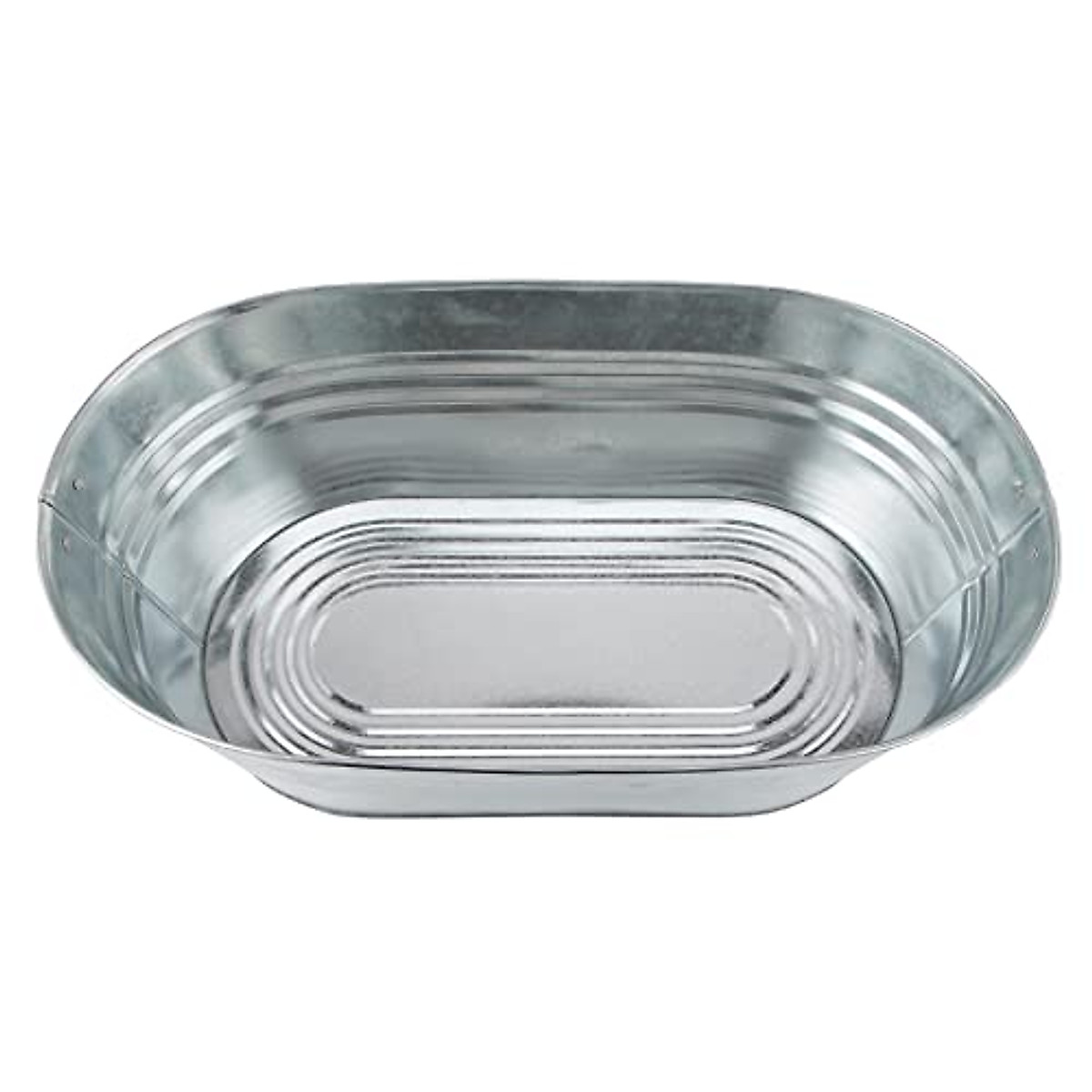 Katai - Galvanized Steel Drinks Bucket - Oval, 5.5 Gallon Rustic Style Drinks Tub, Carry Handles - With Bottle Opener