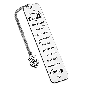 Daughter Gift from Mom Inspirational Bookmark Stocking Stuffers for Teen Girls Daughter in Law Gifts Christmas Gifts for Daughter Birthday Valentines Day Graduation Gifts for Her Teen Girls Gift Ideas