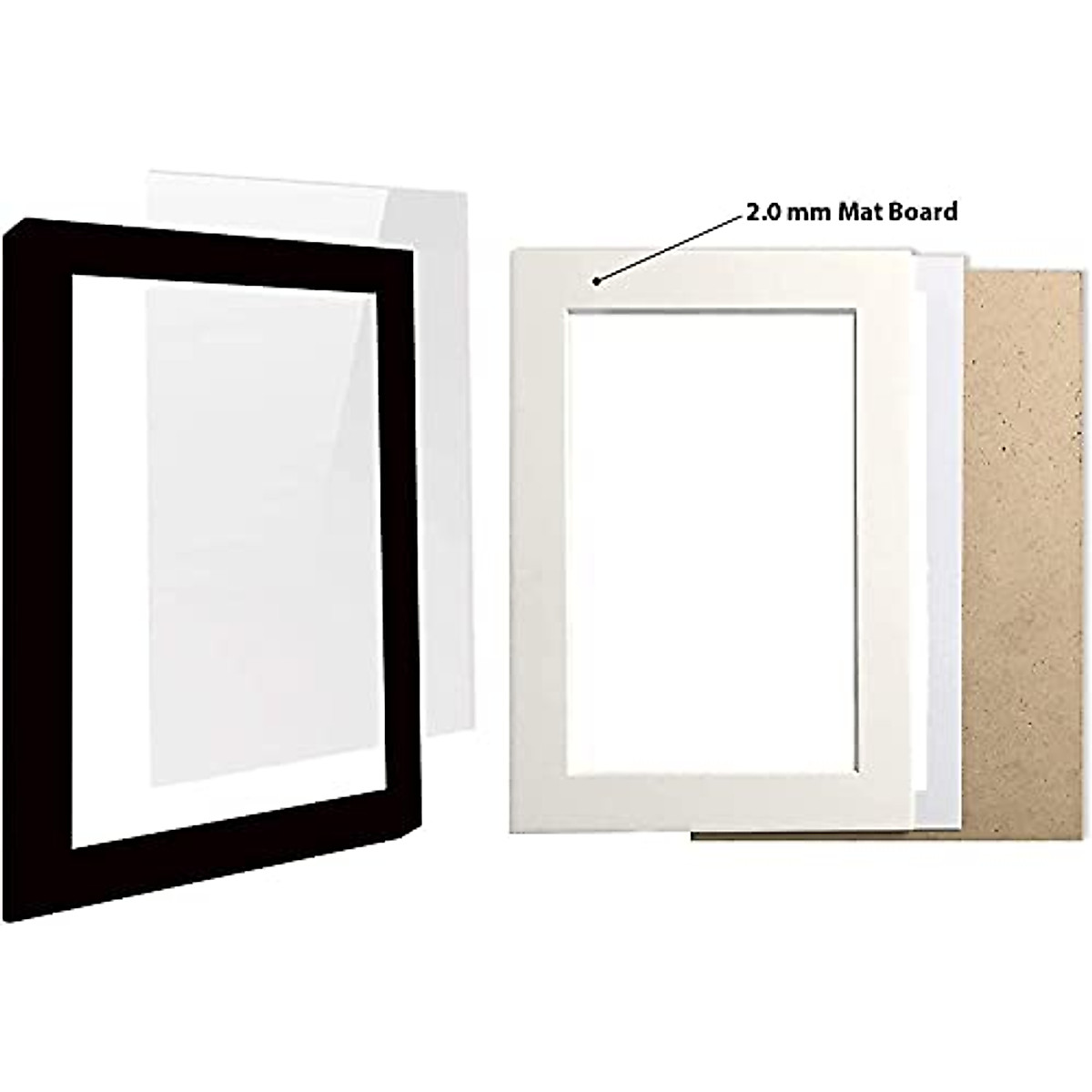 skyDrama Solid Wood 20x24 Picture Frame Black, Display 16x20 Photo without Mat or 20x24 Poster with Mat, Light Weight High Transparent Wooden 20by24 Frame for Wall - 20"x24"/Black/1Pack