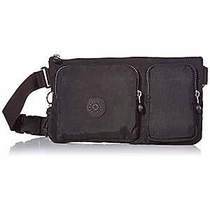 Kipling Women's Presto Up Waist Pack, Black Noir, 11" L x 6.5" H x 1.25" D