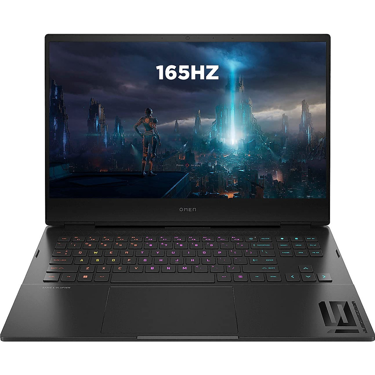 2022 HP Omen 16.1'' QHD 165 Hz IPS Gaming Laptop 12th Intel i7-12700H 14-Core 64GB DDR5 2TB NVMe SSD NVIDIA GeForce Thunderbolt 4 WiFi 6E Win 11 Pro w/RATZK 32GB USB, 16T-K000, Shadow Black