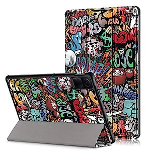 Xuanbeier Case for Xiaomi Redmi Pad SE 11 inch,Slim Stand Hard Back Shell Protective Smart Cover for Redmi Pad SE 11 2023 Case with Auto Wake/Sleep Function,Graffiti