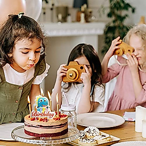 Dinosaur Birthday Party Supplies Dino Happy Birthday Candles for Kids Birthday Cake Decorations and Dinosaur Theme Birthday Party Baby Shower,Dinosaur Cake Toppers