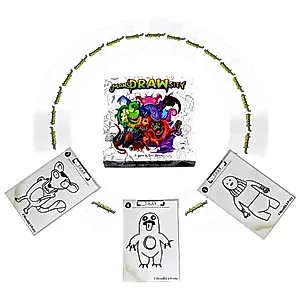 Deep Water Games MonsDRAWsity, Drawing Party Game Based on Verbal Description, Take Turns Describing & Drawing a Bizarre Monster - Be The Player Whose Drawing Most Closely Matches, 8+, 3-8 Players