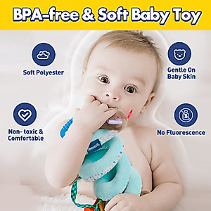 Baby Car Seat Toys Activity Stroller Toy for Boys Girls 0 3 6 9 10 12 Months, Spiral Hanging Plush Toys Mobile for Stroller Bassinet Crib Baby Carrier