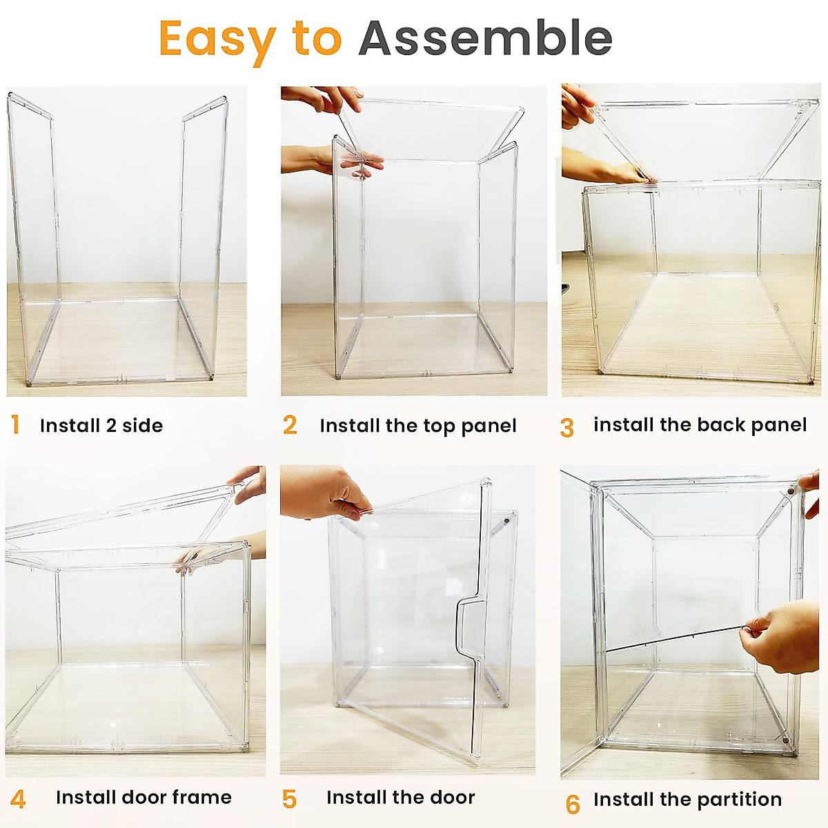 Bread Box,Large Bread Boxs for Kitchen Countertop - 4 Layers Adjustable Bread Storage Container, Clear Boxes for Kitchen Counter, Breads Box Airtight,Bread Holder,Perfect for Bagel, Muffins