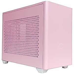 Cooler Master MasterBox NR200P Mini ITX Computer Case - Tempered Glass Side Panel, Superior Cooling Options, Vertical GPU Display, Tool-Free 360 Degree Accessibility - Flamingo Pink