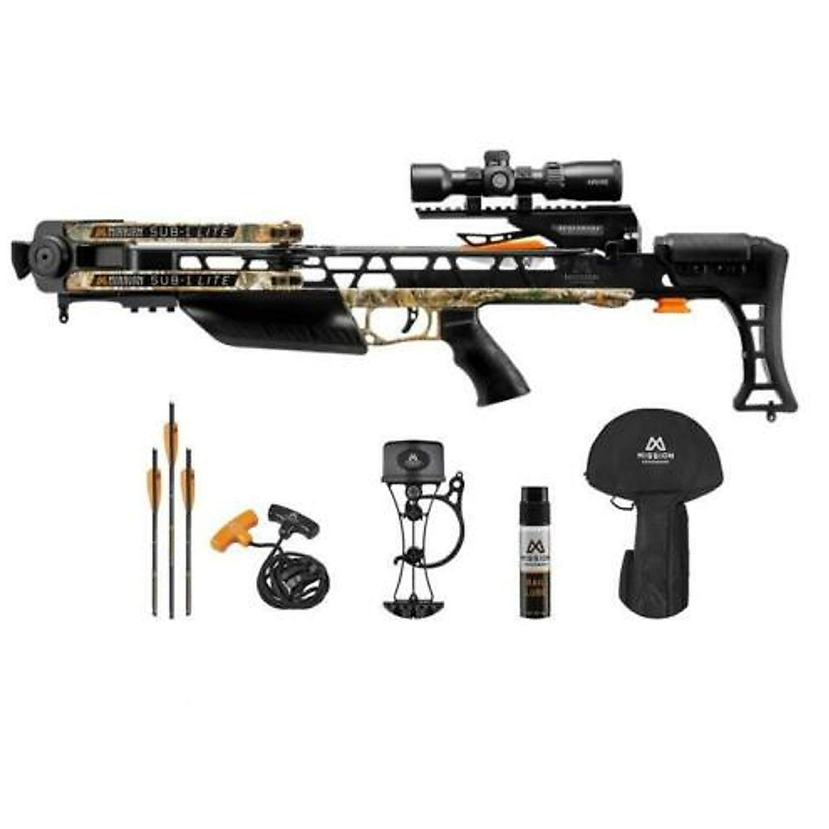 Mission Archery Sub-1 Lite 335FPS RT Edge Camo Crossbow with Pro Package #XK037