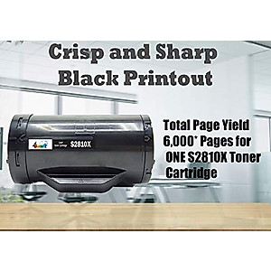 (1-Pack, High Yield) 4Benefit Compatible Dell S2810X Toner Cartridge 2810X S2810 Black (593-BBMF 47GMH) Used for Dell S2810dn H815dw S2815dn Smart Printer