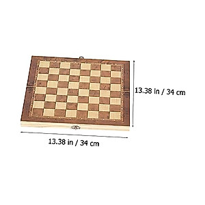 ibasenice 2 Sets Three in One Chess Kids Educational Portable Chess Chinese Checkers Magnetic for Kids Chess Sets for Three- in- One Chess Board Chess Game Board Travel Chess Set