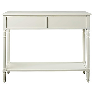Signature Design by Ashley Goverton Vintage Casual 2 Drawer Console Sofa Table, White