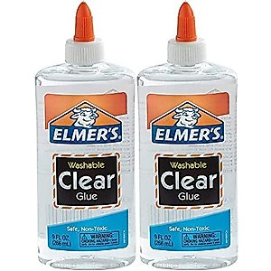 Elmer's Liquid School Glue, Clear, Washable, 9 Ounces, 1 Count Pack of 2