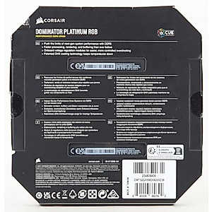 CORSAIR DOMINATOR PLATINUM RGB DDR5 RAM 32GB (2x16GB) 6200MHz CL36 Intel XMP iCUE Compatible Computer Memory - Black (CMT32GX5M2X6200C36)