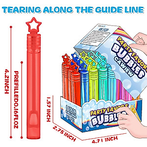 32 Pcs 8 Colors Neon Bubbles Party Favors For Kids, Mini Star Bubble Wand Bulk In Gift Box as Goody Bags Stuffer, Classroom Giveaways, Carnival Prizes Toy, Birthday Treats, Party Supplies For Toddlers