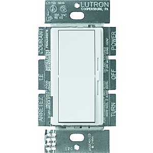 Lutron DVELV-300P-WH 300-Watt Diva Electronic Low Voltage Single Pole Dimmer, White
