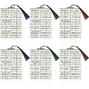 6 Pcs Vintage Library Card Bookmark, Bookmark for Book Lovers Reading Accessories, Double Sided Plastic Bookmark with Tassel for Kids Students,Library Due Date Bookmark 4.21 x 5.91Inch (White)