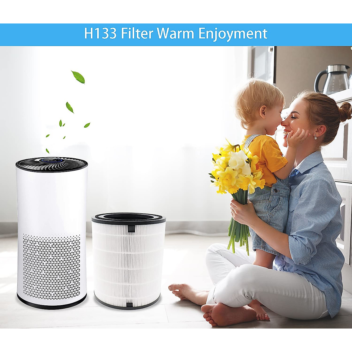 NXBHG Lv-H133 Replacement Filter Only Compatible with LEVOIT LV-H133 Air Purifier, H13 Grade True HEPA Filter and Activated Carbon Filter Set, LV-H133-RF, 2 Pack