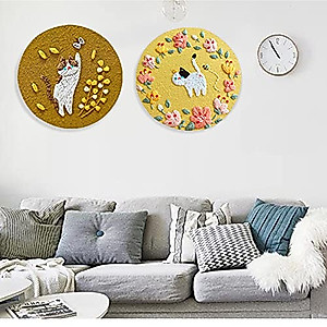 Mantouxixi Embroidery Starters Kit with Pattern & Instructionsfor Beginners, Cross Stitch Kits with Embroidery Hoops, Stamped Embroidery Cloth, Colored Threads and Needles