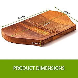 Acacia Spoon Rest, Double Spoon Rest For Stove Top,Handmade Wooden Spoon Rest for Kitchen, Wooden Spoon Holder for Kitchen Counter, With Non Slip Silicone Feet,Perfect gift for mother's day