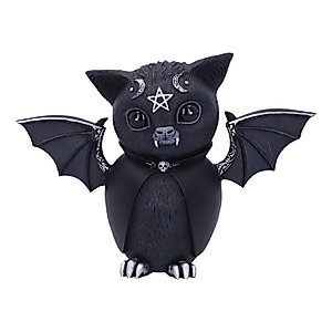 Nemesis Now Figurine Decor, Detailed Hand-Painted Polyresin, Black - Beelzebat Gothic Satanic Bat