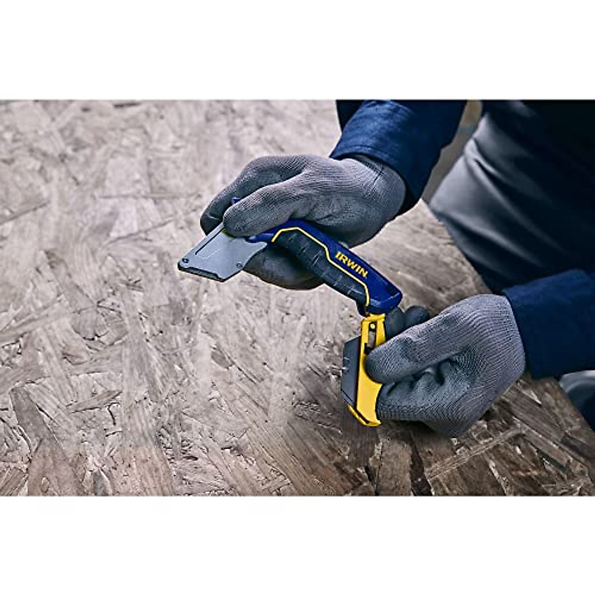 IRWIN Utility Knife, Push And Flip Pro Foldable (IWHT10578)