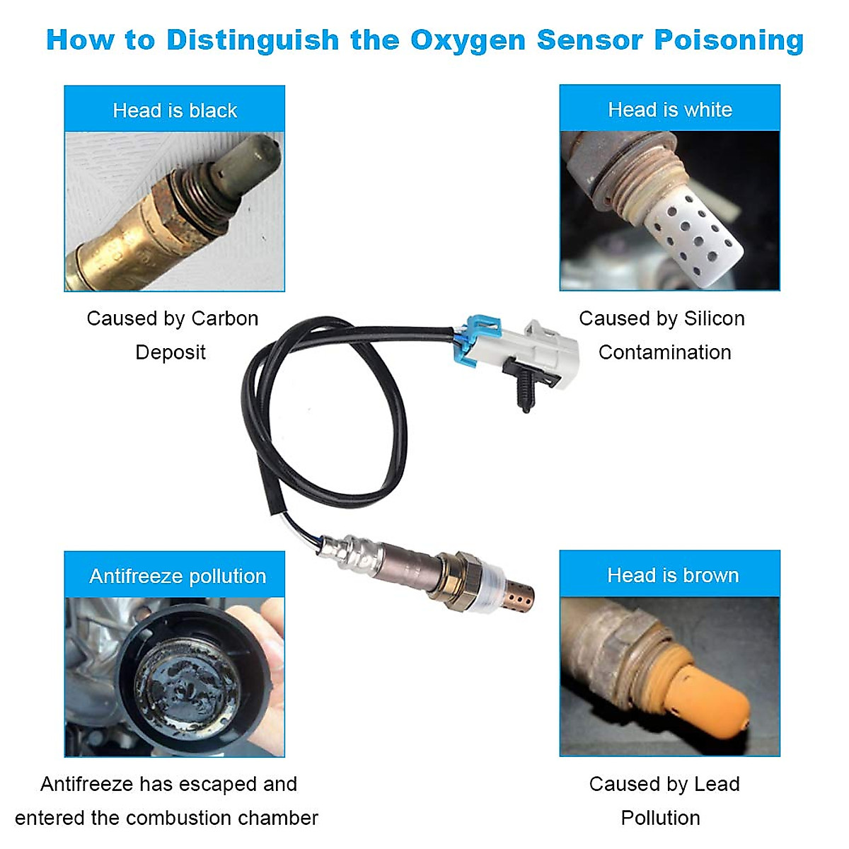 JDMON Compatible with O2 Oxygen Sensor Upstream & Downstream Chevrolet GMC Silverado 1500 /Tahoe 5.3L, Sierra 1500/Yukon 2003 2004 2005,Replaces 21546, SG1857,234-4668,15284, Set of 4