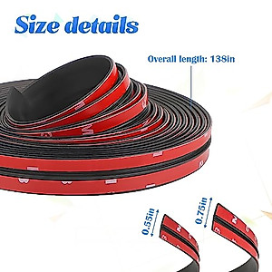 BESULEN 26 Ft Car Windshield Weather Stripping, 14mm+19mm T Shape Adhesive Rubber Seal Strip, Auto Sunroof Sealing Gasket, Front Rear Windshield Trim Stripping Leak Sound Proofing Weatherstrip