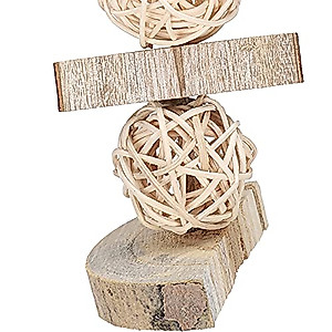 SYH&AQYE 5Pcs Bird Chewing Toys Bird Beak Grinding Stone for Parrots/Hamsters and Other Rodents Cage Hanging Bird Biting String Pet Accessory