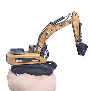 Ailejia Alloy Excavator Construction Truck Toy Tractor Boy Toy Manual Excavator Metal Construction Equipment Models