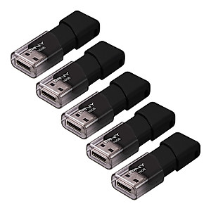PNY 16GB Attaché 3 USB 2.0 Flash Drive, 5-Pack