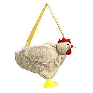 Plush Chicken Purse Cute Chicken Bag Hen Crossbody Bag Animal Style Shoulder Bag for Girls Women
