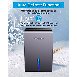 Dehumidifier, MORFY 52OZ Small Dehumidifier for Bedroom Bathroom RV with Auto Shut Off, Portable Quiet Dehumidifiers for Room Home Closet Laundry Room