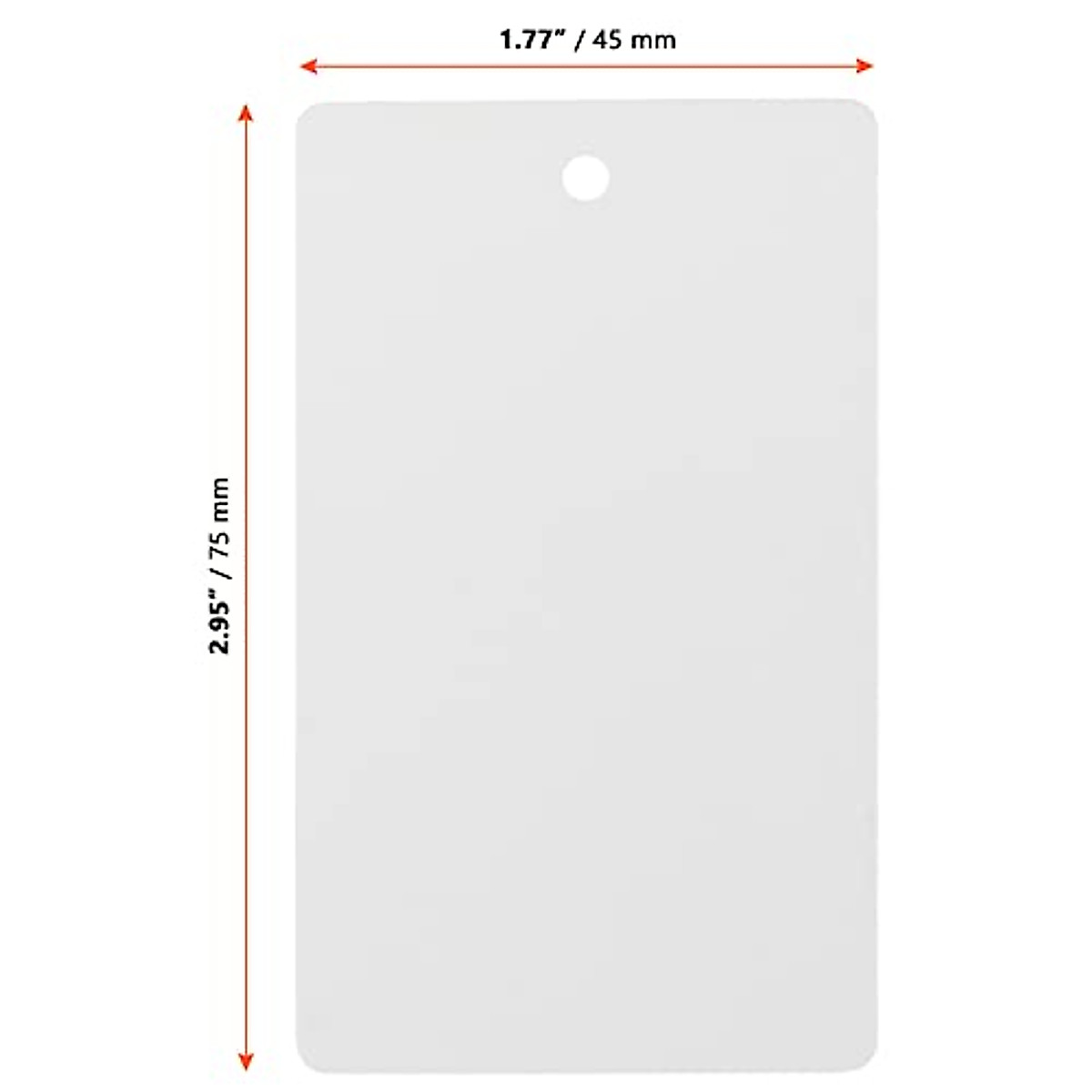 SINJEUN 3000 PCS 1.77 x 2.95 Inches White Merchandise Tag, Blank Paper Gift Tags, Hanging Garment Shipping Tags with Hole for Crafting