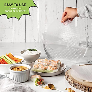 Dkarmin Rice Paper Water Bowl, Spring Roll Water Bowl, Vietnamese Spring Roll Wrapper, Water Bowl for soaking Rice Paper to make Spring Rolls, Banh trang holder