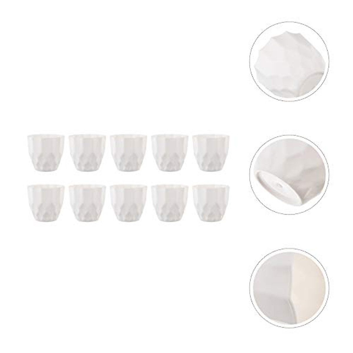 Happyyami Succulent Flower Pot 10pcs Plastic Mini Bonsai Pot Nordic Flower Pot Flower Pot Seedling Nursery Pots Flowerpot Plant Container 24. 5x16cm Plant Nursery Pot