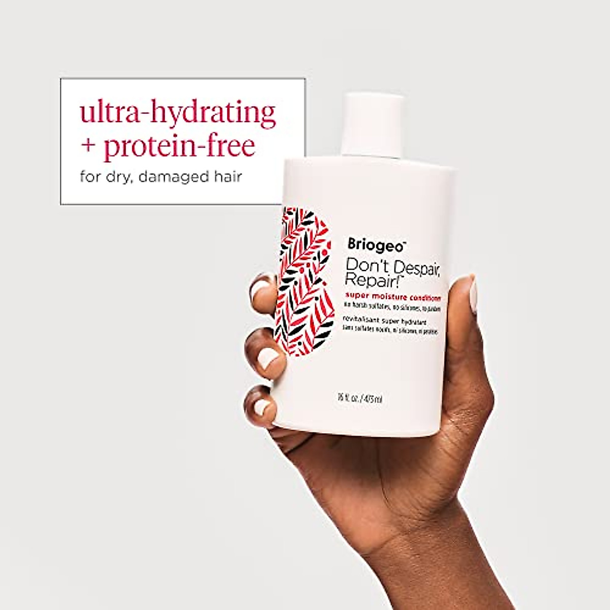 Briogeo Don't Despair Repair Super Moisturizing Conditioner for Dry Damaged Hair, Argan Oil for Repair and Colored Hair, 16 oz