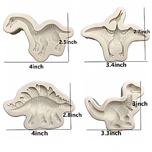Dinosaur Silicone Fondant Cake Mold Kitchen Baking Mold Cake Decorating Moulds Modeling Tools, Gummy Sugar Chocolate Candy Cupcake Mold