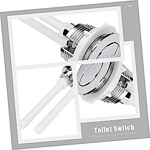 Housoutil 2pcs Toilet Flush Switch Two Button Toilet Bathroom Accessory Toilet Accessories One-piece Toilets Household Toilet Switch Water Tank Accessory Bathroom Toilet Switch Flush Valve