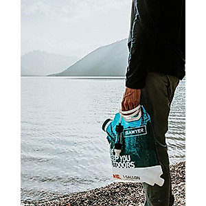 Sawyer Products SP160 One Gallon Gravity Water Filtration System w/Dual-Threaded Mini Filter, Blue/White/Clear